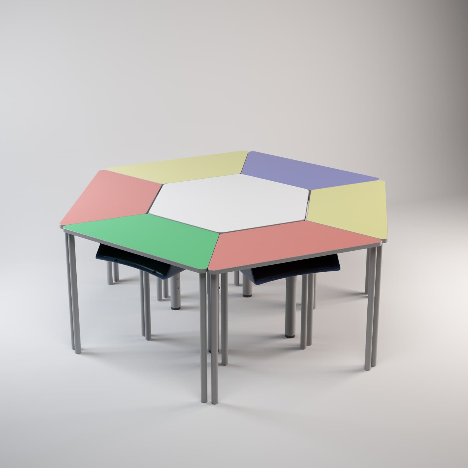 Central Island for Trapezoidal desk - Wacebo